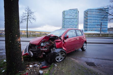 Automobilist botst tegen boom bij station Arnhem Centraal - GelreNieuws